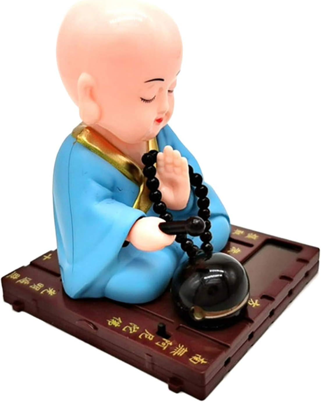 Solar Powered Bobble Shaking Head Dancing Toy Buddhist Monk Doll ...