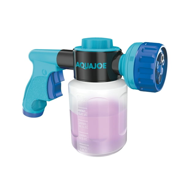 Aqua Joe Hose-Powered Multi-Purpose Spray Gun W/ Soap to Water Dial, 7 ...