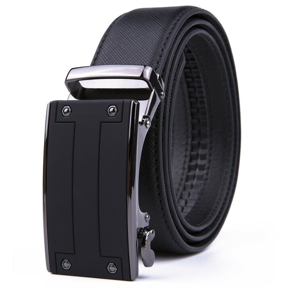 Men's Belt Leather Ratchet Belts Automatic Buckle Belts for Men ...