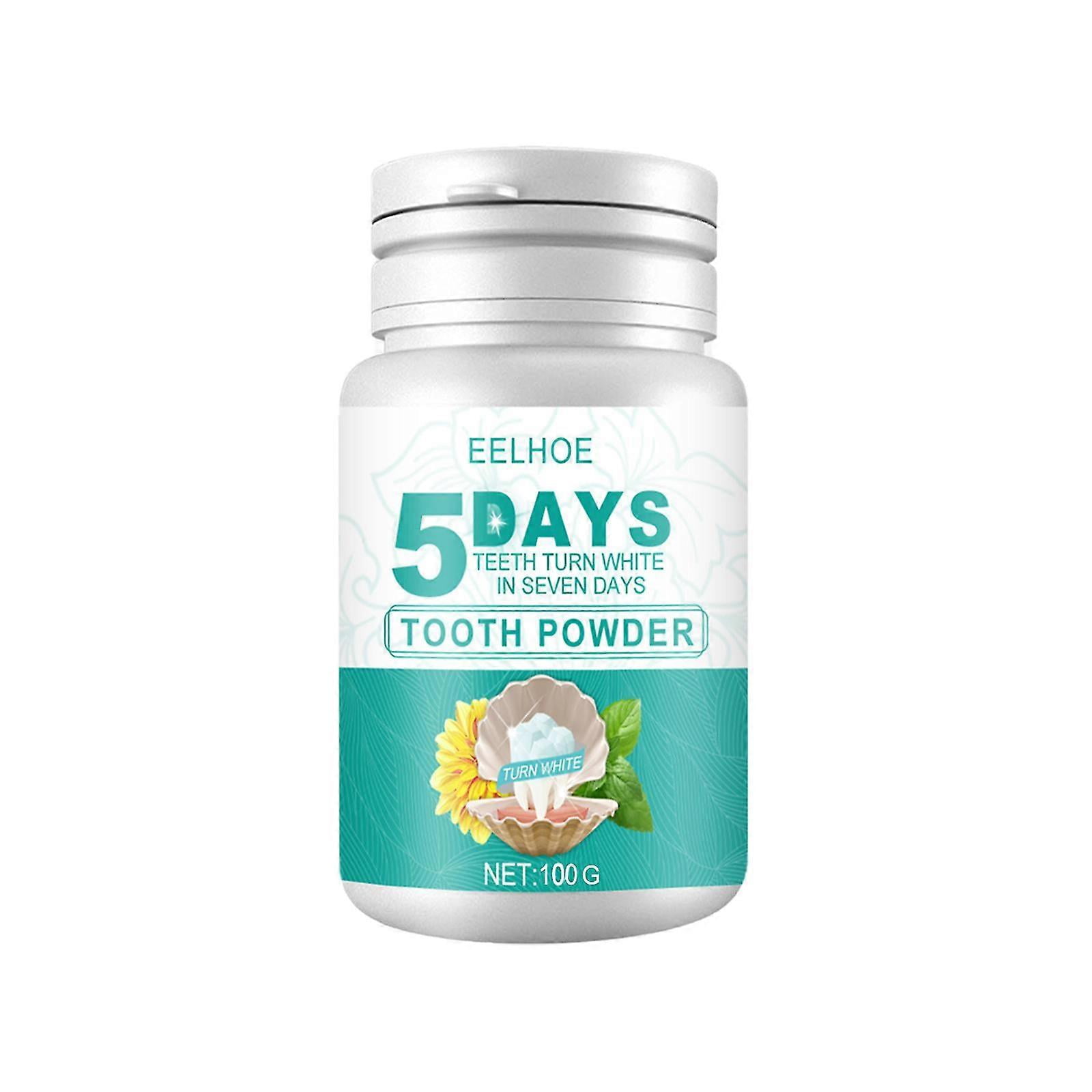 EELHOE 5-day beauty tooth powder blanqueador y limpiador de dientes ...