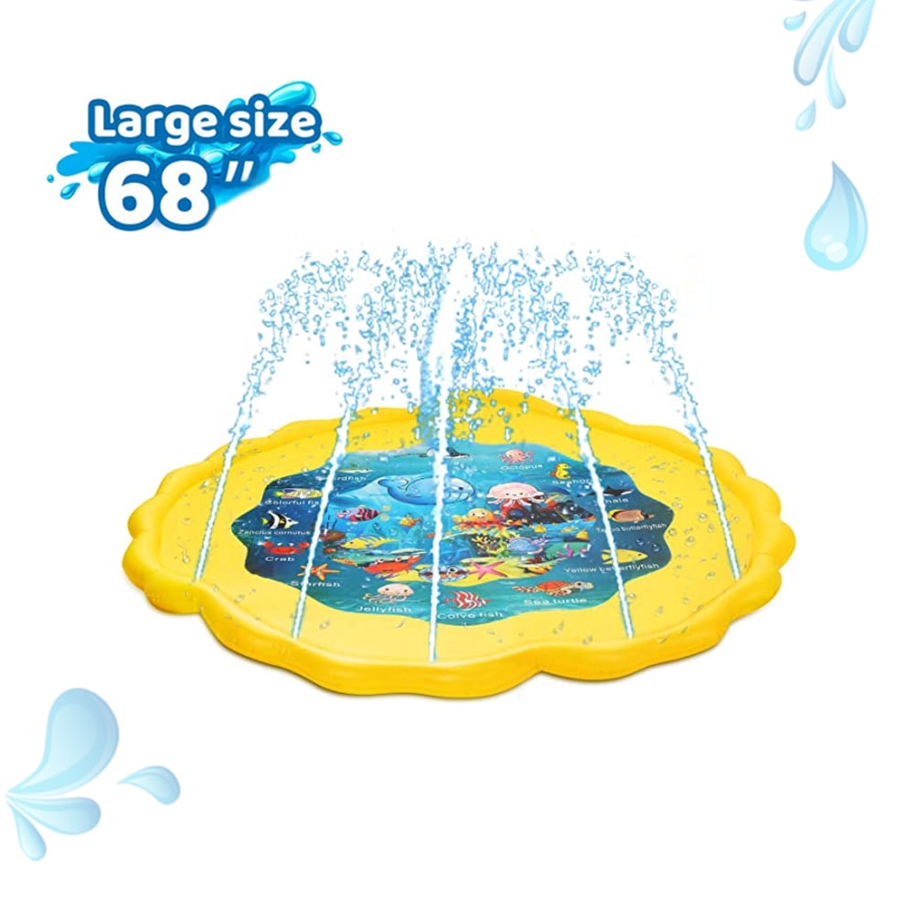 Huge 68″ Splash Water Play Mat for Little Kids & Toddlers, Water ...