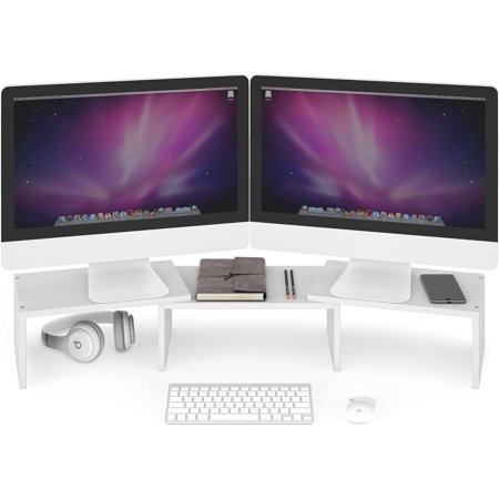 XTY Dual Monitor Stand for Desk, Adjustable Length and Angle Dual ...
