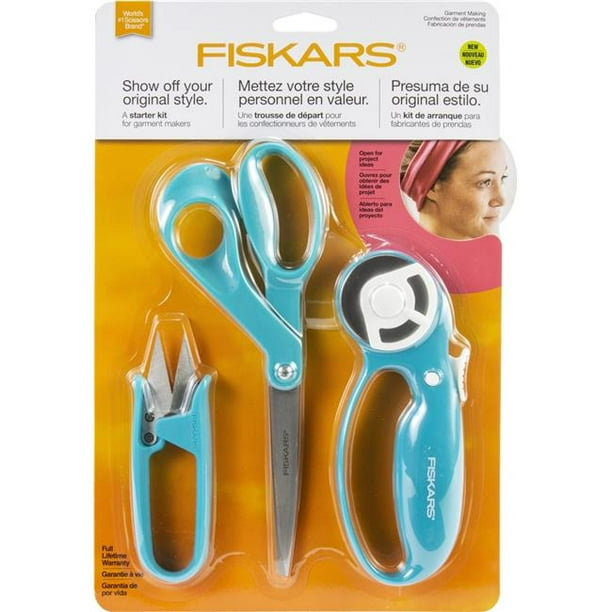 Fiskars Garment Sewing Fashion Starter Set 3pcs-Rotary Cutter, Thread ...