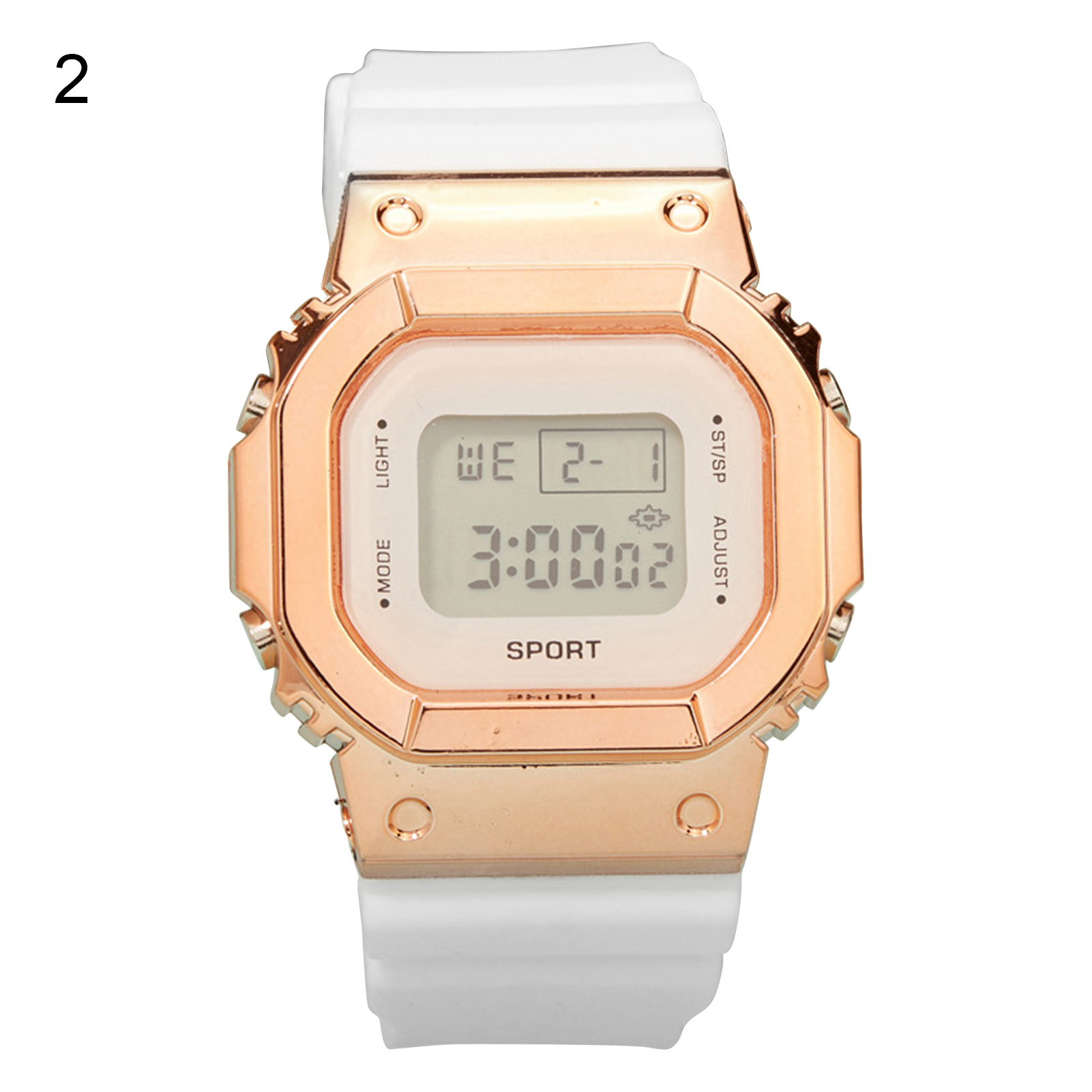porfeet Digital Watch Electronic Noctilucent Screen Square Dial Digital ...