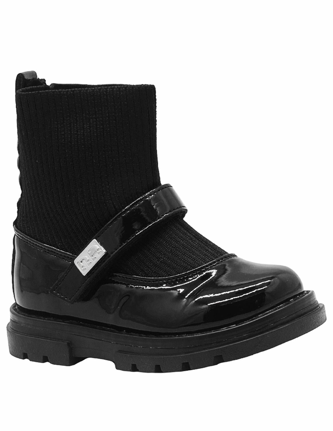 Bota Para Niña Ninos® Textil Charol Negro Calientitas negro 13.5 ...