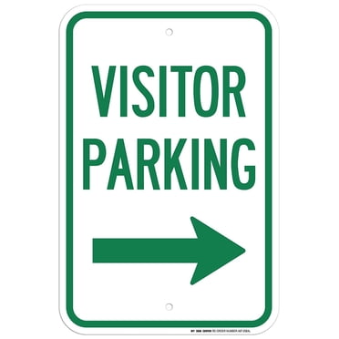Employee Parking Right Arrow Green Sign - Walmart.com