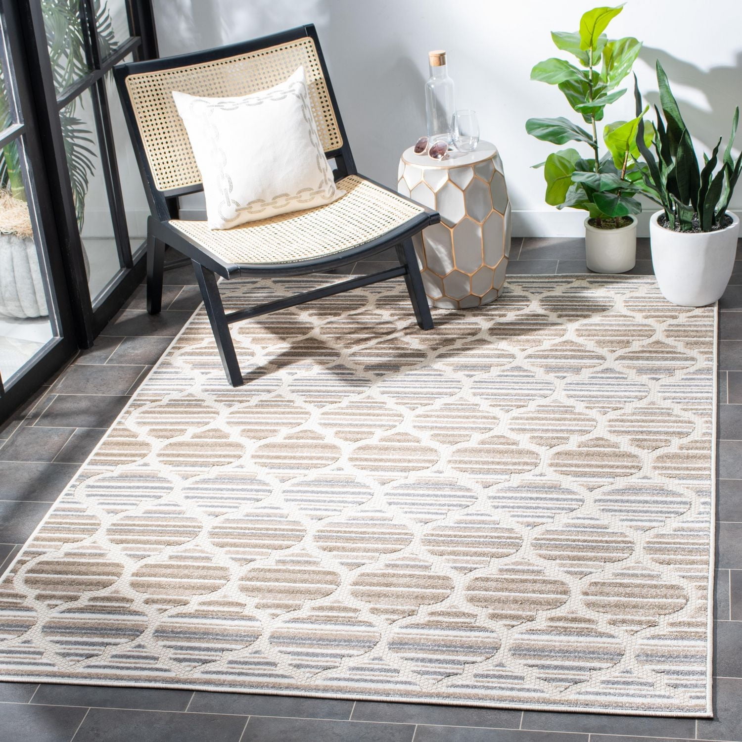 Click here for Safavieh Cabana Rorie Geometric Outdoor Area Rug 5... prices