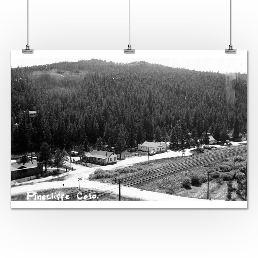 Pinecliffe, Colorado - View of Homes and Railroad Tracks Photograph ...