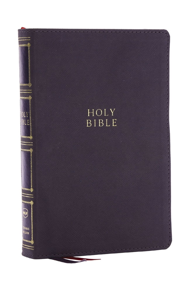 Pre-Owned Nkjv, Compact Center-Column Reference Bible, Gray Leathersoft ...