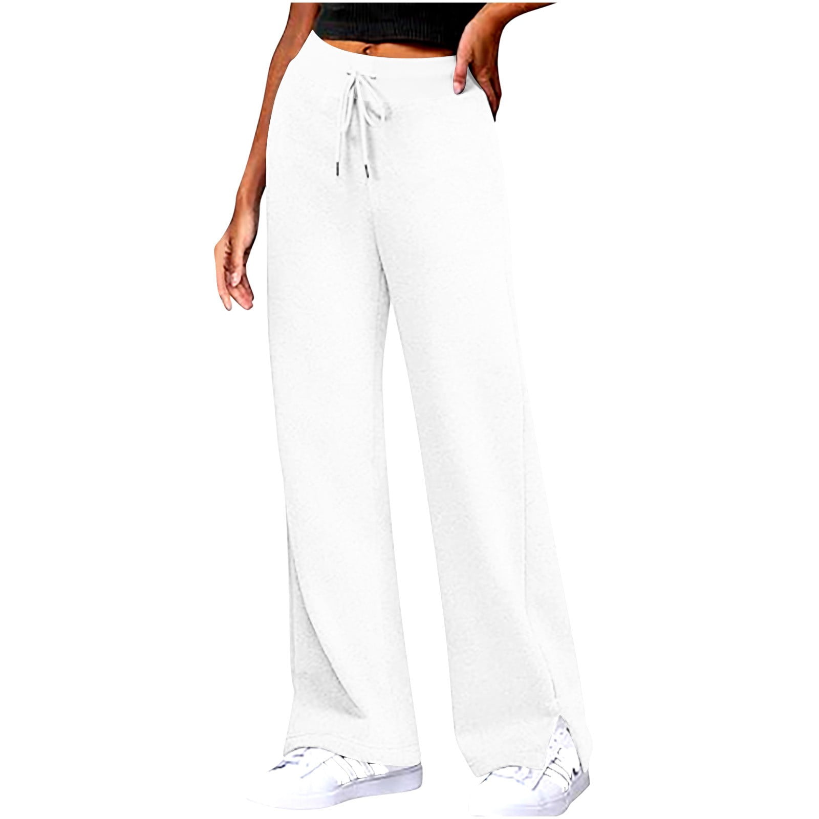 Click here for Aherbiu Womens Pants Casual High Waisted Drawstrin... prices