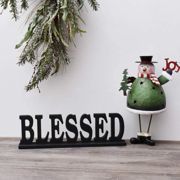 Decorative Wooden Cutout Word Decor Freestanding Tabletop Sign ...
