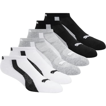 Puma Ladies 10 Pair Cushioned Athletic CoolMax No Show Socks (Black ...