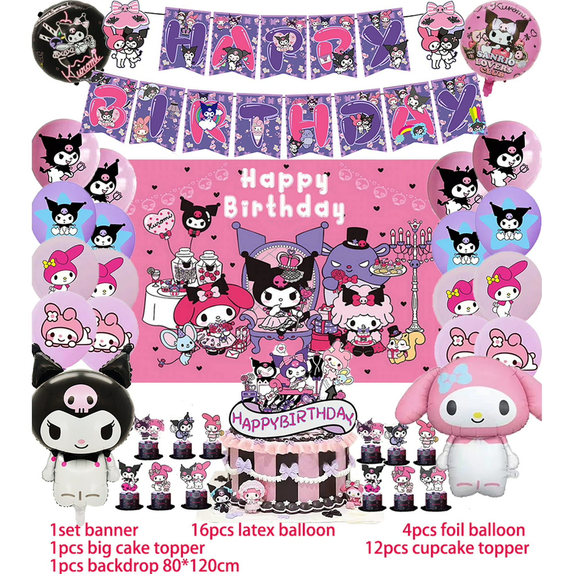Click here for Luhua Sanrio Kuromi Theme Birthday Party Decoratio... prices