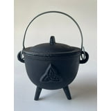 Triquetra Cast Iron Cauldron With Lid and Handle, Witches Cauldron ...
