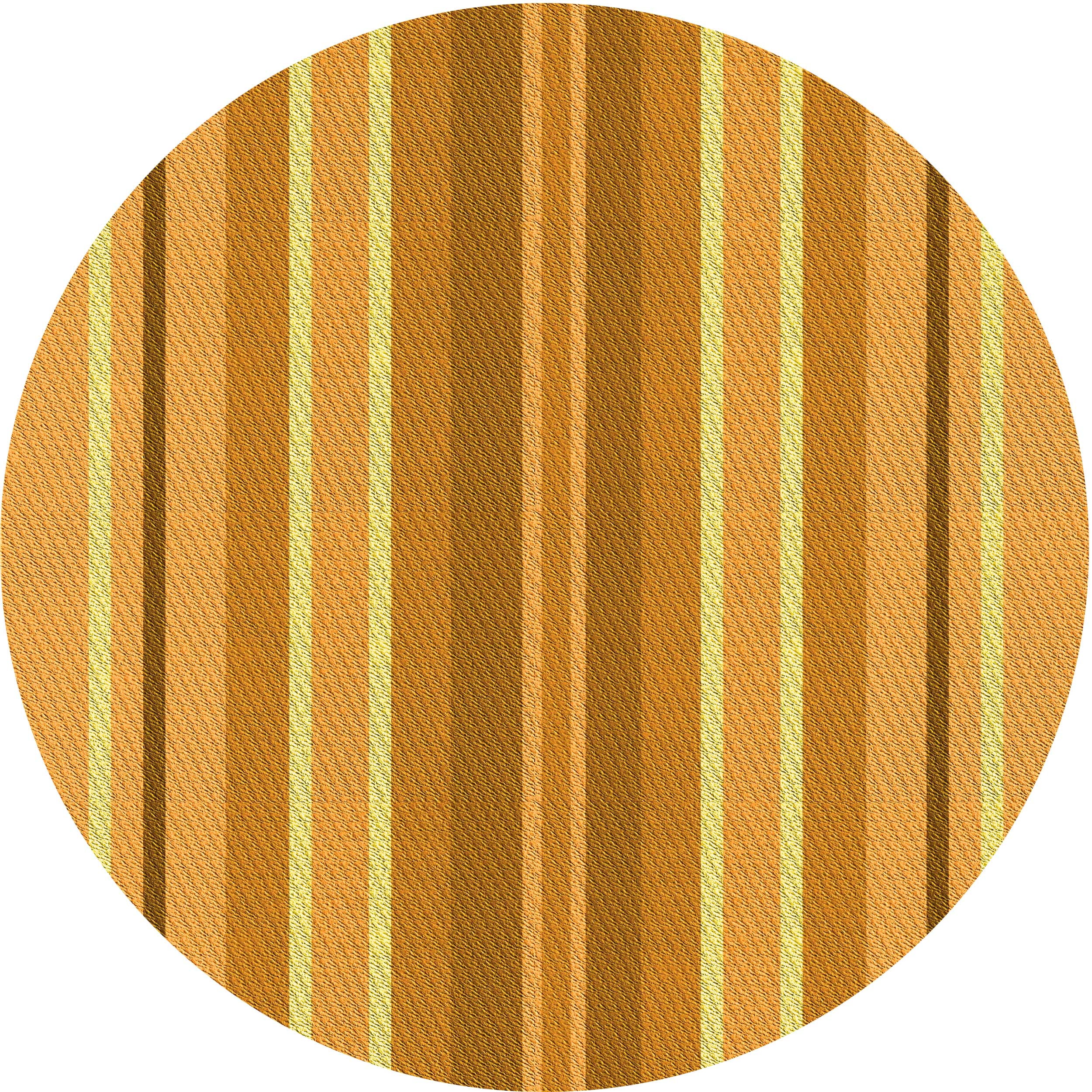 Ahgly Company Indoor Round Patterned Neon Orange Area Rugs, 8' Round ...