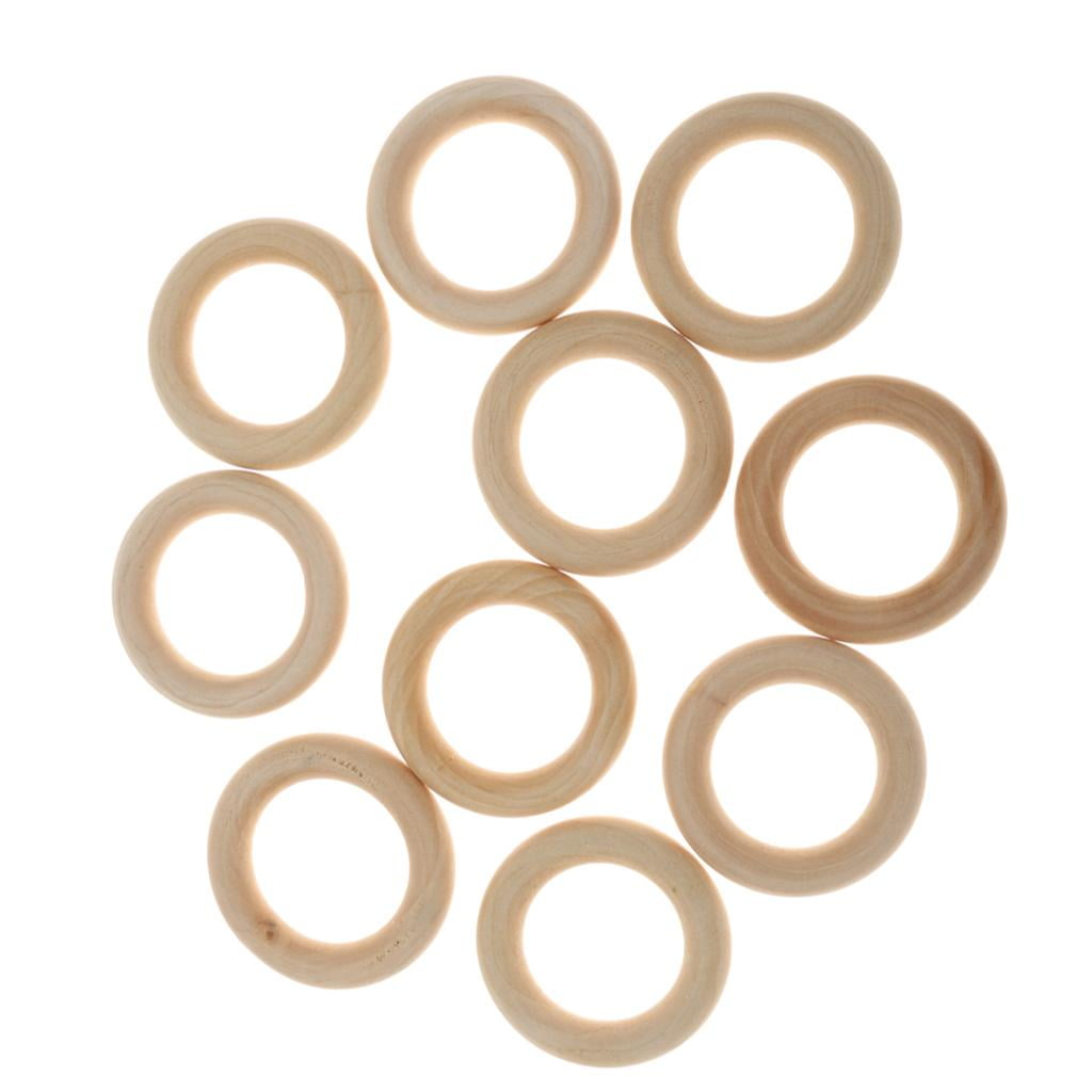 Unfinished Wooden Loop Material Jewelry Findings 5.5cm 10pcs - Walmart.com