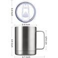 12oz Coffee Mug With Handle 4 Pack Bulk,Stainless Steel Insulated ...