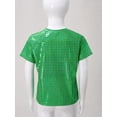 Aiihoo Boys Girls Jazz Hip Hop Modern Disco Sparkly Sequin Dance Tops T ...