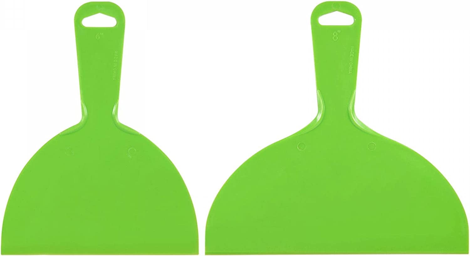 Putty Scraper Set (6", 8") Flexible Plastic Putty Knife for Taping ...