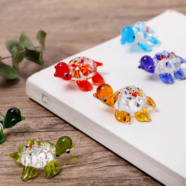 Leaveforme Cute Miniature Decor Bright-colored Glass Exquisite Little ...