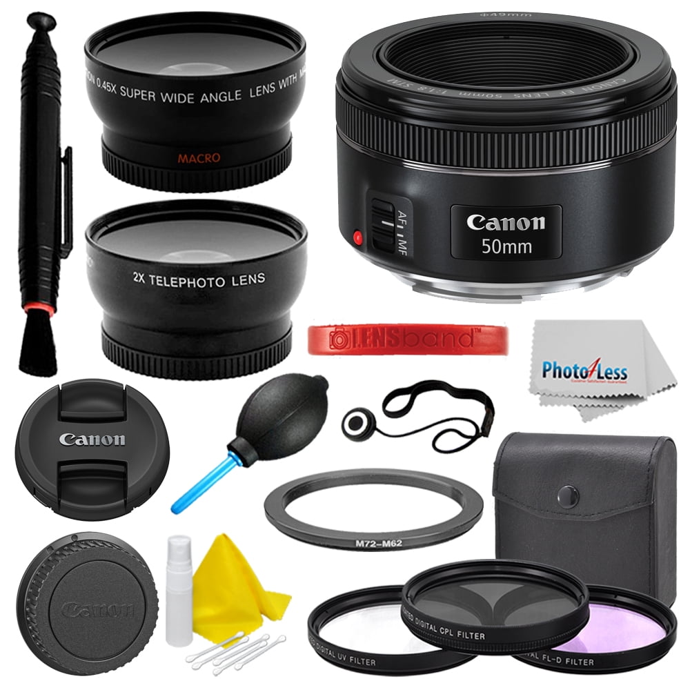 Canon EF 50mm F 1 8 STM Lens Filter Kit Lens Band More Deluxe Canon EF 50mm F 1 8 STM Lens Filter Kit Lens Band More Deluxe