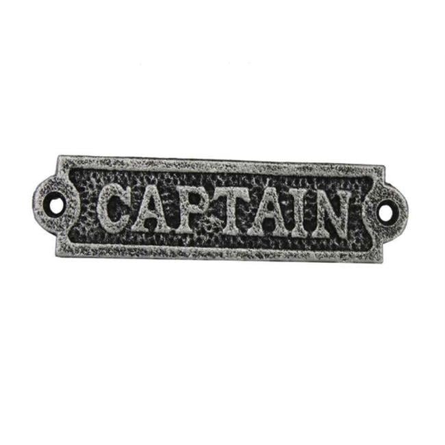 Handcrafted Model Ships k-0164A-silver 6 in. Cast Iron Captain Sign ...