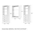 ModMakers Modular Closet System With 8 Drawers, Wood Closet Organizer ...