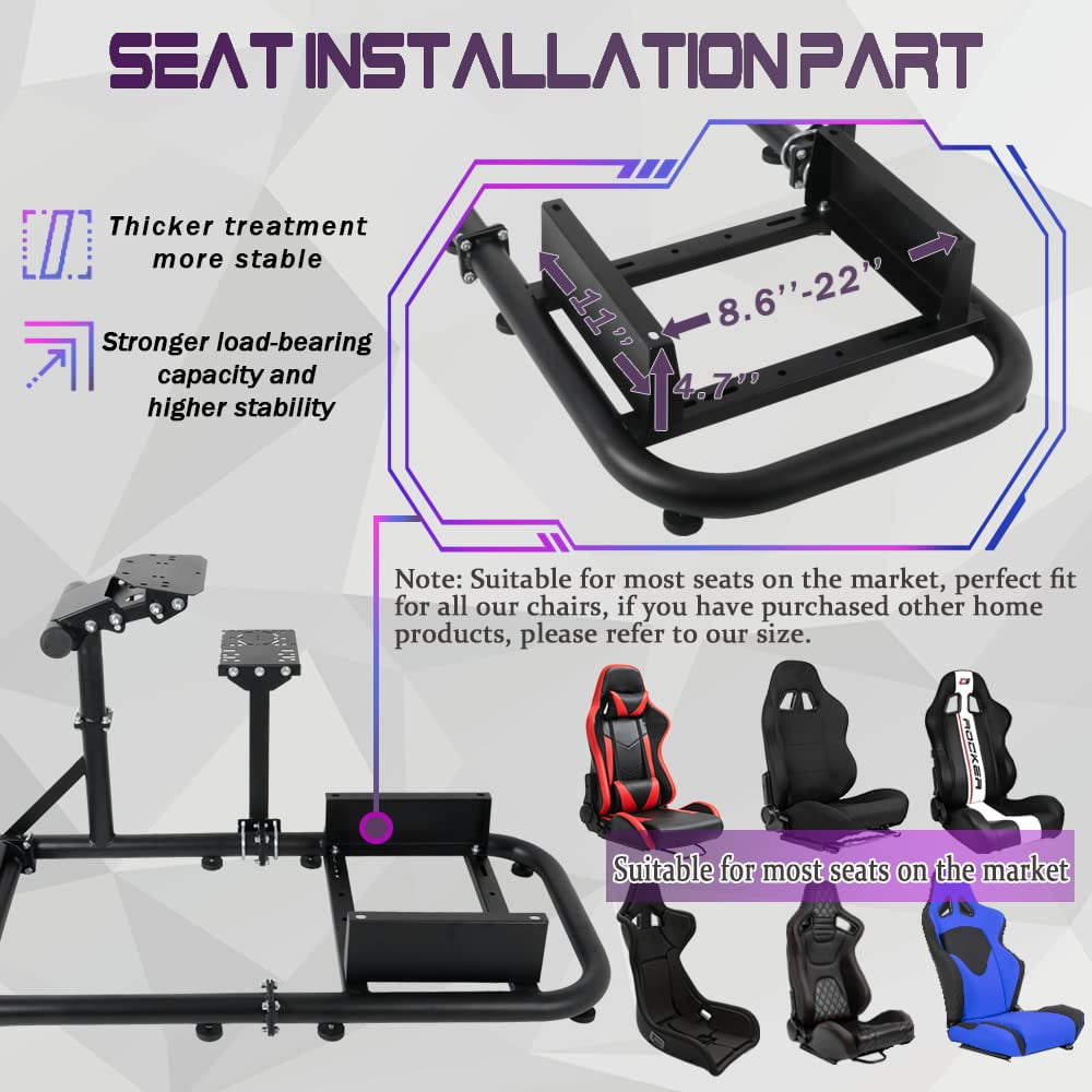 Buy Minneer Single Arm Large Round Tube Game Wheel Stand fit Logitech ...