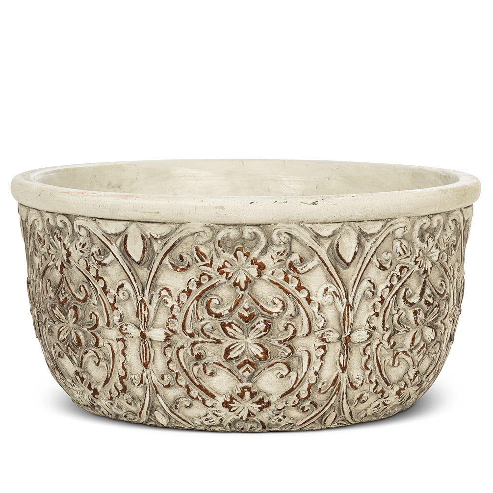 Set of 4 Large Low Embossed Planter - Walmart.com
