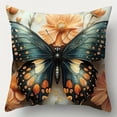 4 pieces of modern decorative pillow cover - elegant butterfly flower ...