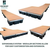Low Profile Dock Floating Platform Section with Brown Aluminum Decking ...
