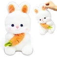 10 Inch Bunny Stuffed Animal, Soft Bunny Plush Toy with Carrot, Cute ...