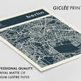 Berlin - City Map Print, Idea Vintage, Travel Retro, Modern Travel Wall ...