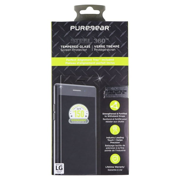 PureGear Steel 360 Tempered Glass Screen Protector for LG V60 ThinQ 5G ...