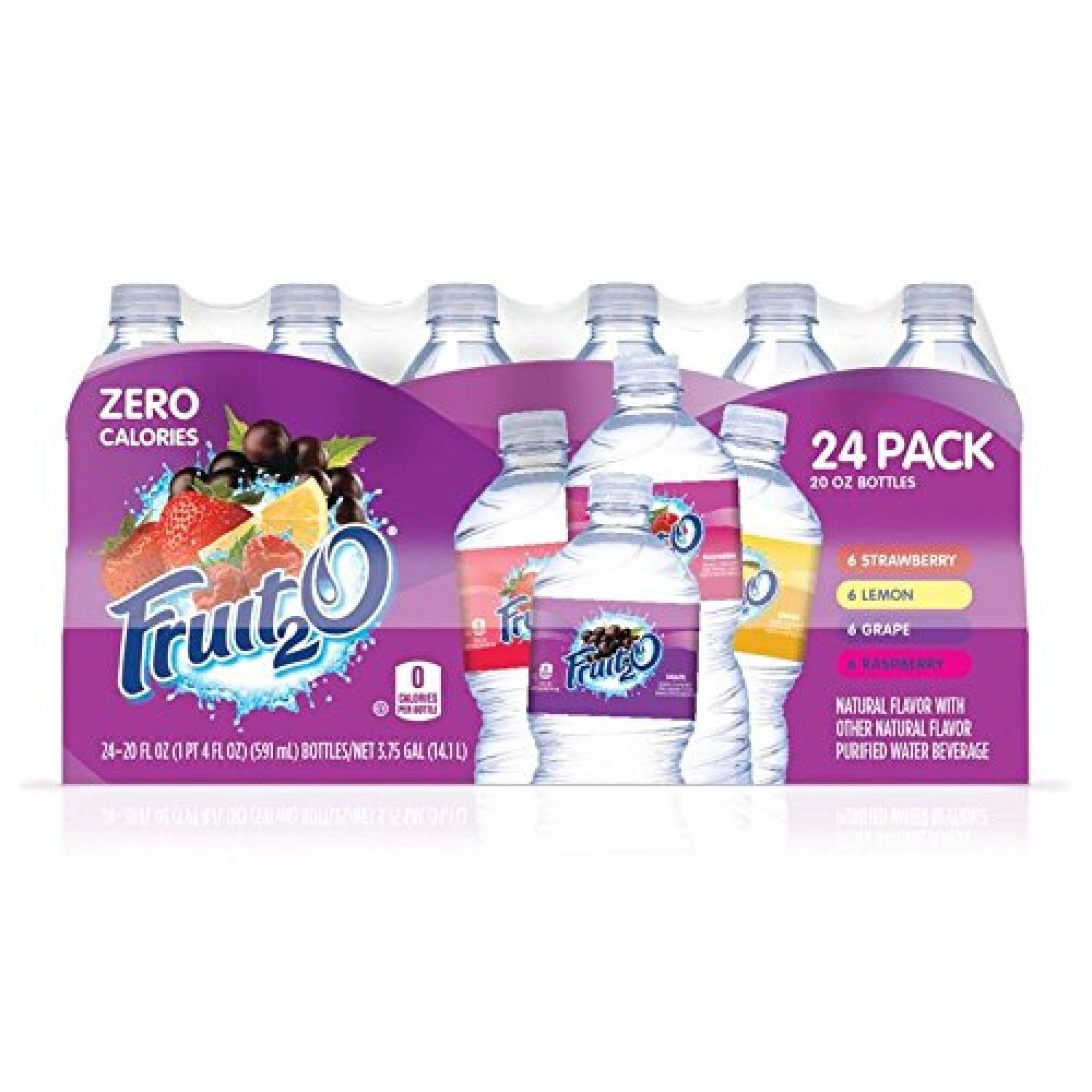 YBQF Flavored Water, 24 Piece Variety Pack, 20 Ounce | Walmart en línea