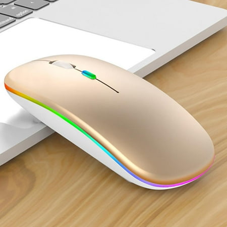 Wireless Gaming Mouse Rechargeable RGB Luminous Mouse Curosr with 7 ...