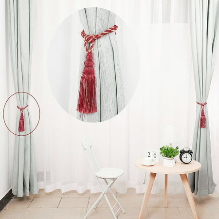 Curtain Tie Backs Braided Holdbacks with Hooks Curtain Braid Rope ...