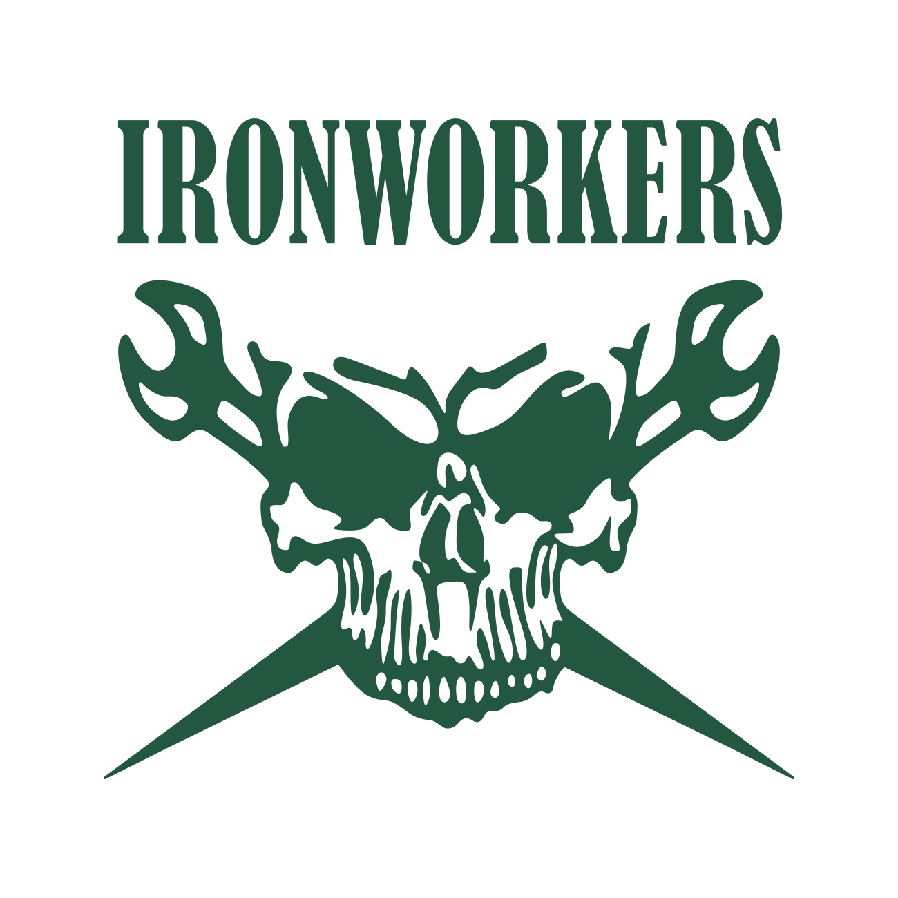 Ironworkers Skull Sticker Decal Die Cut - Self Adhesive Vinyl ...