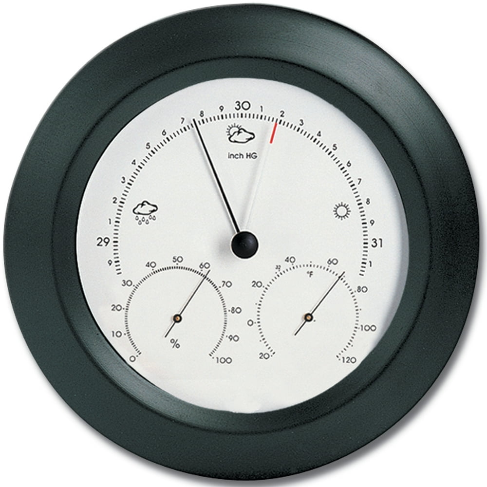 Hokco Weather Station Barometer Thermometer Hygrometer 8.5 in. Round ...
