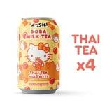 Asha Hello Kitty Boba Milk Tea Cans 10.5 fl oz Pack of 12 with Thai Tea ...
