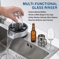 Automatic Glass Rinser for Kitchen Sink, Stainless Steel Cup Washer ...