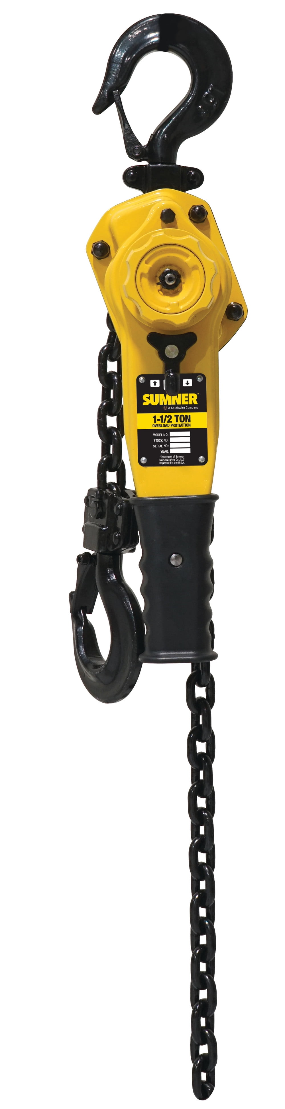 Sumner 1.6 Ton Lever Hoist With 10 Ft. Chain Fall And Overload ...
