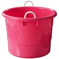 Homz Plastic Utility Tub with Rope Handles, 18 Gallon, Pink, Set of 4 ...