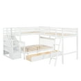LHYY Twin over Full L-Shaped Bunk Bed With 3 Drawers,Ladder and ...