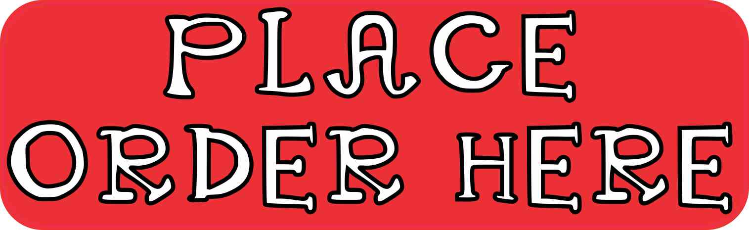 10in x 3in Red Place Order Here Magnet Magnetic Business Signs Magnets ...