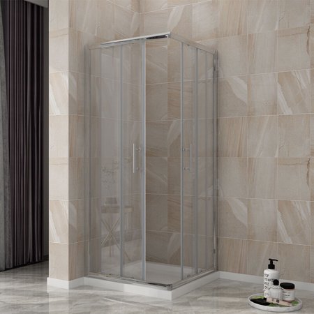 ELEGANT 900 x 900mm Sliding Shower Door and Enclosure Reversible Corner ...