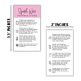 Squish Squeezable Wax Care Instruction Cards 50 pk 2x3.5 Client Warning ...