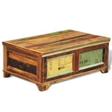 vidaXL Coffee Table with Storage Vintage Reclaimed Wood - Walmart.com