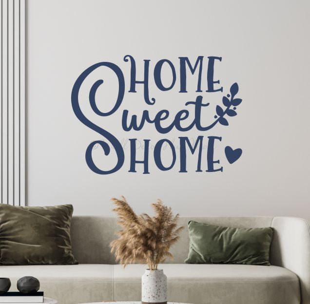 Home Sweet Home Wall Art Sticker Quote Vinyl Lettering Décor Decals ...