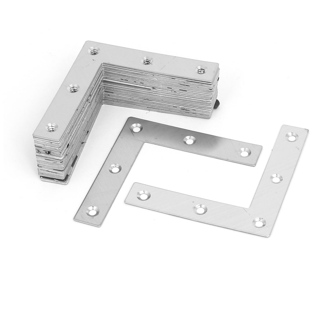 80mm x 80mm Angle Bracket Flat L Shape Repair Mending Plates Fastener ...